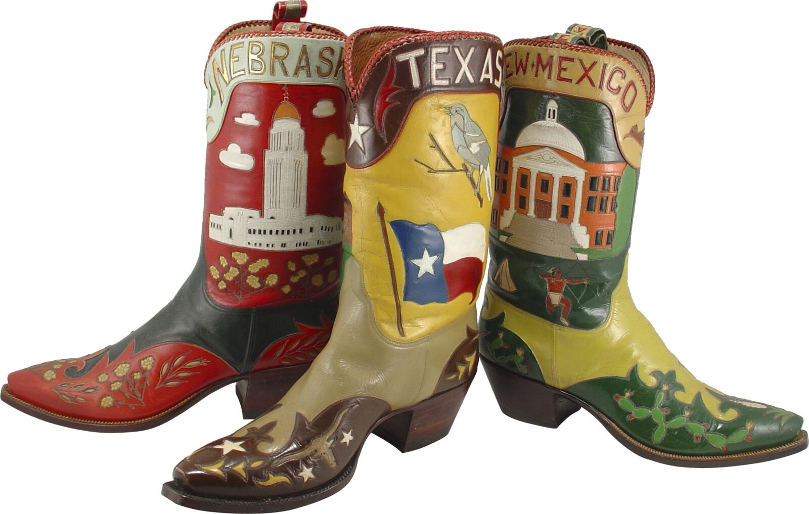 These Vintage, State-Themed Cowboy Boots From Lucchese Are Made for ...